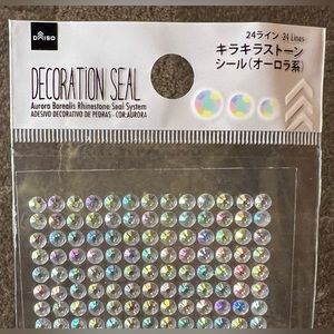 Daiso | Design | Crystal Gem Rhinestone Decoration Seal Stickers Daiso ...